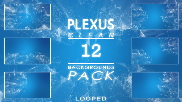 Blue Plexus Clean Background Pack, Motion Graphics | VideoHive